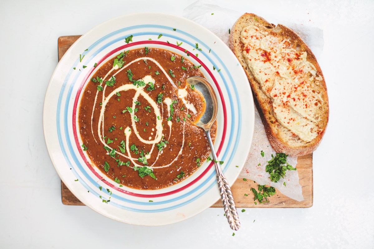 Lentils with anchovies and capers on crispy toast from ‘Under The Olive ...